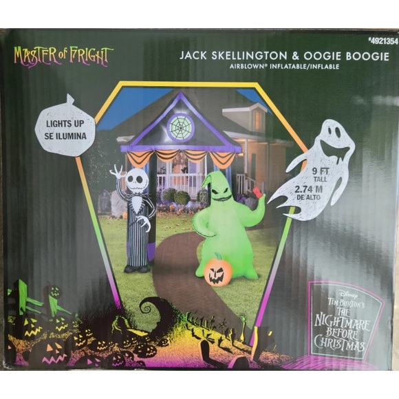 Holiday | Gemmy Nightmare Before Christmas 9ft Jack Oogie Boogie ...